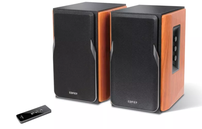 BOXE EDIFIER 2.0 RMS 42W 2 x 21W telecomanda wireless volum bass treble ...