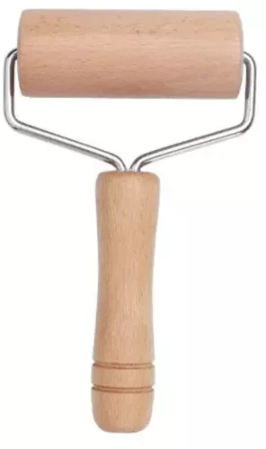 Sucitor practic Pufo Paste din lemn tip rola cu maner pentru intins ...