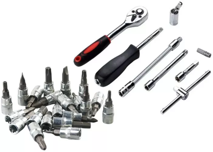 Set chei tubulare cheie cu clichet 46 bucati Lean 20813 20813