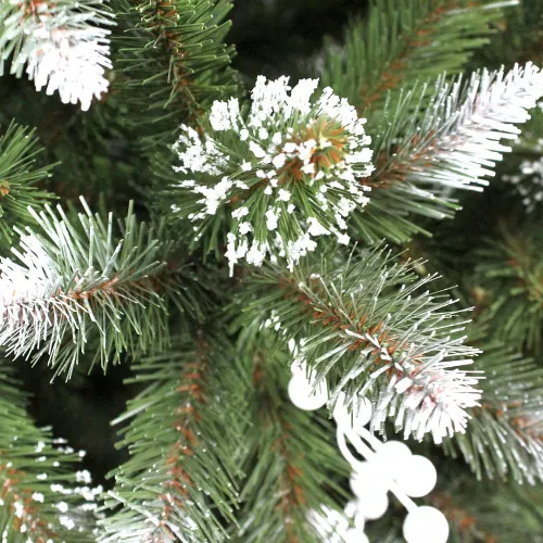 Brad Artificial de Craciun Molid HollyWhite Verde cu Fructe Albe si ...