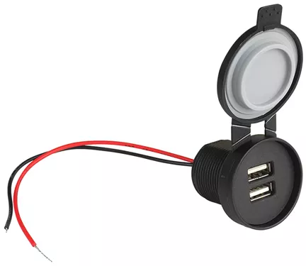 Priza Auto/moto/barca USB 2x2.4A IP67 compacta dual. hcqo_225817501