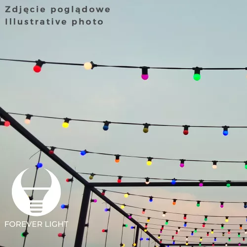 Becuri de Gradina Lungime 12m 10 Becuri E27 Ip65 Multicolor gz3i_225770323