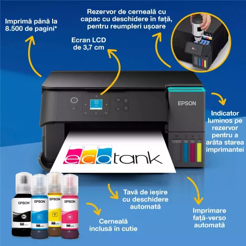 Multifunctionala Epson EcoTank L4360 Color A4 Duplex imprimare Wi-Fi