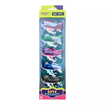 Set 5 avioane de jucarie multicolor AST-H26