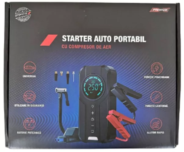 Starter auto portabil cu compresor 6000mAh