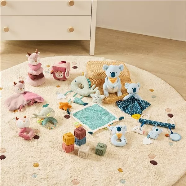 Set cadou bebe - zornaitoare si paturica moale de atasament koala de la ...