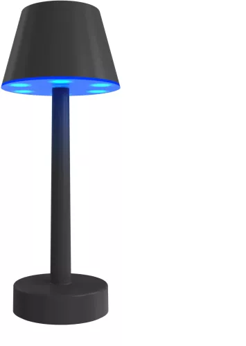 Veioza LED Calex de masa 5W RGB+2700K IP54 35 lm USB-C Negru 4301002300