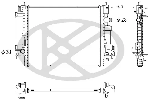 Radiator Renault TWINGO III BCM BCA Koyorad PL493550591
