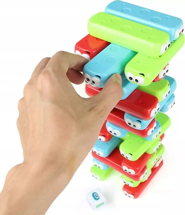 SET PENTRU COPII TURN COLORAT DIN BLOCURI JOC EDUCATIV CREATIV 123d