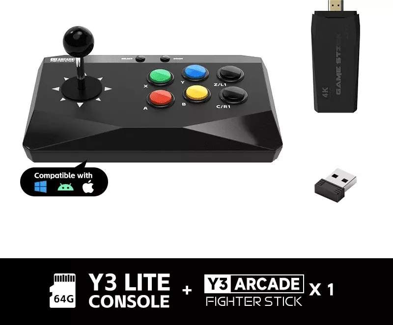 DATA FROG Y3 Arcade 4K Video Game consolA&fnof cu Game Arcade Built-in ...