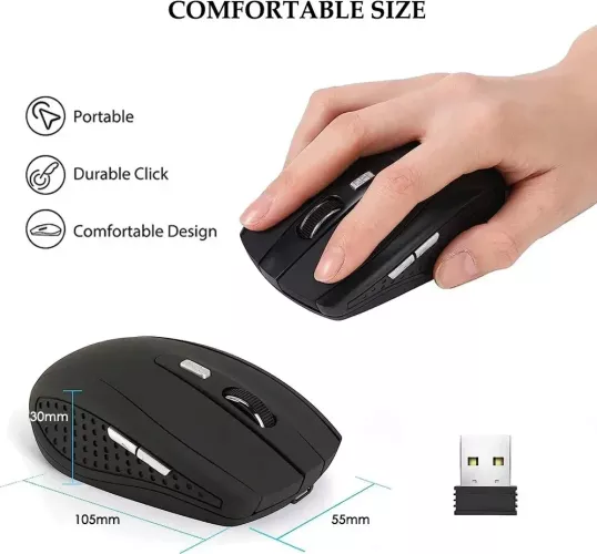Mouse wireless silentios 2.4G portabil optic DPI ajustabil pentru laptop PC
