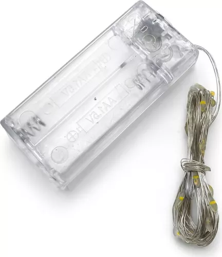 Sir luminos LED 3 metri 30 LED-uri multicolor functional cu baterii