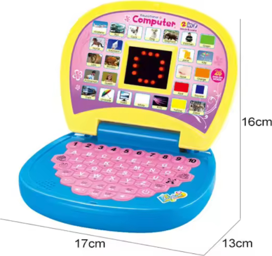 Laptop educational pentru copii cu afisaj LED in limba Engleza invatarea