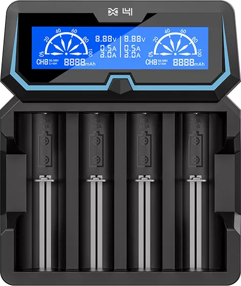 Incarcator universal acumulatoare X4 li-ion ni-cd ni-mh cu LCD 230V XTAR