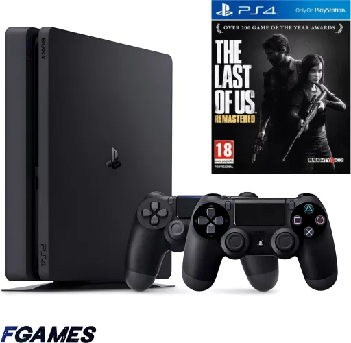 Consola Sony Playstation 4 Slim Ps4 500gb + Doua Controllere + The Last ...