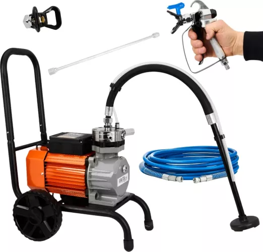 Pompa profesionala de zugravit vopsit airless electrica cu piston 3.5KW ...