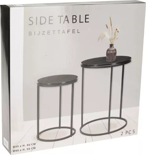 Set 2 masute de cafea Trends4You metal and MDF design modern negru ihvw ...