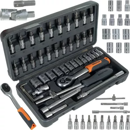 Chei tubulare Set 46 de Piese Bigstreen Trusa Scule de Reparatii Auto