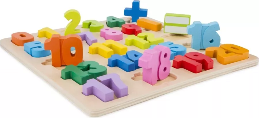 Puzzle Numere - Set lemn cu 20 numere si operatii matematice