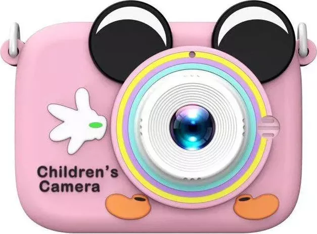 Camera foto digitala pentru copii 4800 MP 8x zoom model roz soricel ...