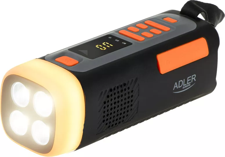 Radio de urgenta Adler AD 1920 Panou solar/Dinama manuala/USB-C 4500 mAh