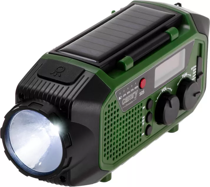 Radio de urgenta Camry CR 1919 Panou solar/Dinama manuala/USB-C 4000 mAh