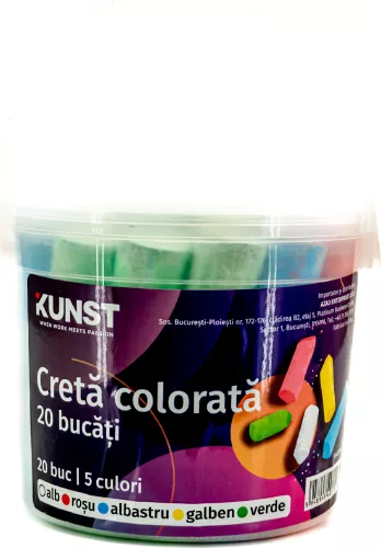 Set KUNST Creta colorata rotunda 20 bucati diverse culori igek_215125177