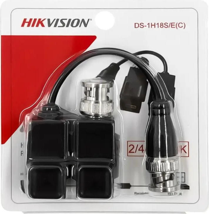 Set Video Balun Pasiv UTP /FTP - BNC Full HD 4K 250m HIKVISION DS-1H18S/E C