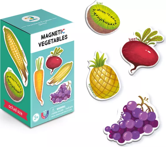 Set magnetic - Invat legume si fructe in lb. engleza