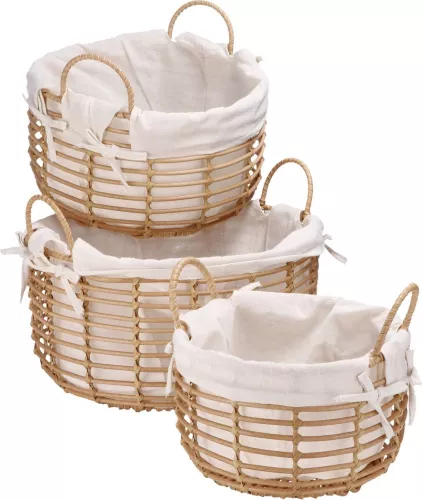 Set 3 cosuri depozitare 26 x 16 5 32 5 x 18 38 5 x 20 5 cm