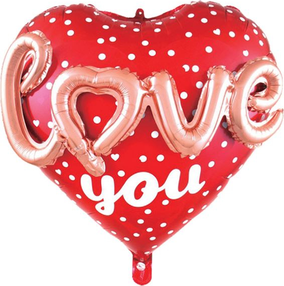 Baloane Inimi Rosii 3D cu Mesaje de Sf. Valentin