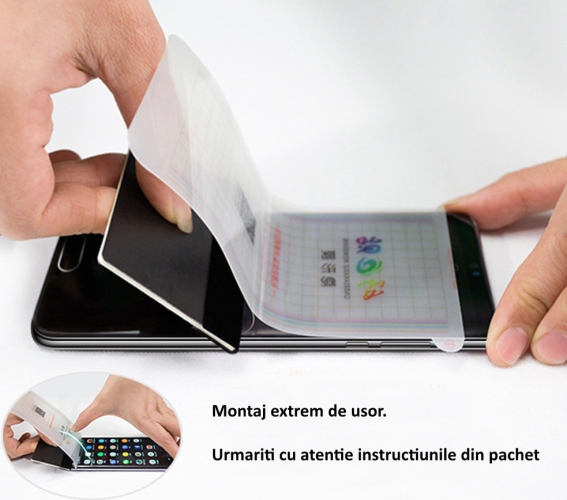 Folie Din Silicon Regenerabil Self-Repair compatibil cu Apple iPhone 15