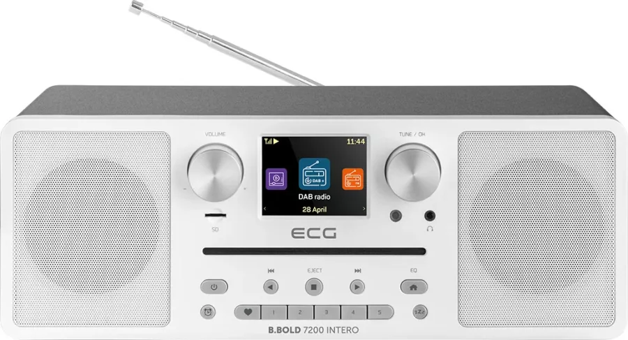 Internet radio ECG B.BOLD 7200 Intero White FM + DAB stereo 2 × 10 W CD