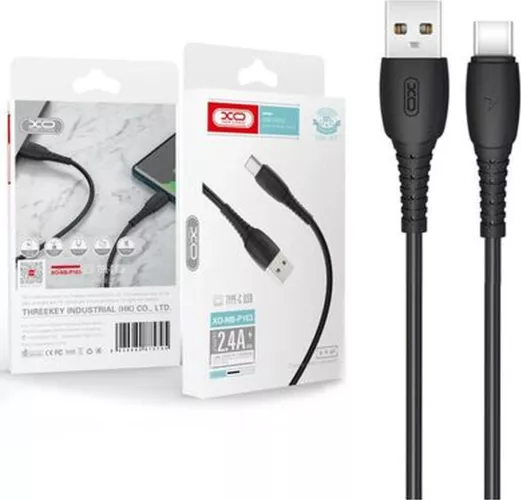 Cablu transfer date si incarcare XO NB-P163 USB-A - USB-C 2.4A 1m Negru