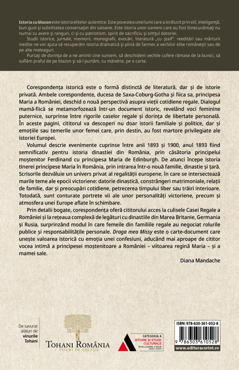 Draga mea Missy. Corespondenta ducesei de Saxa-Coburg-Gotha cu fiica sa ...