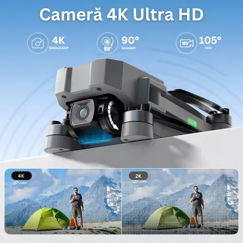 Drona cu Telecomanda HS440 Camera 4K WiFi 5G GPS Stabilizare Imagine Retur