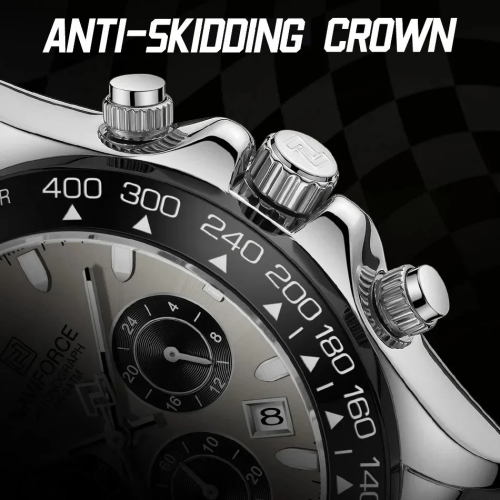 Ceas Barbati Naviforce 8054 Negru-Argintiu &ndash Design Military Functii