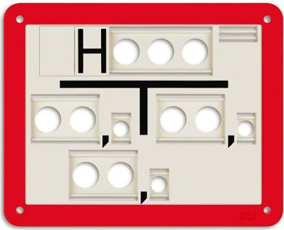 Placuta cu rama rosie semn hidrant DIN4067C 140/100 mm10 mm Franken ...