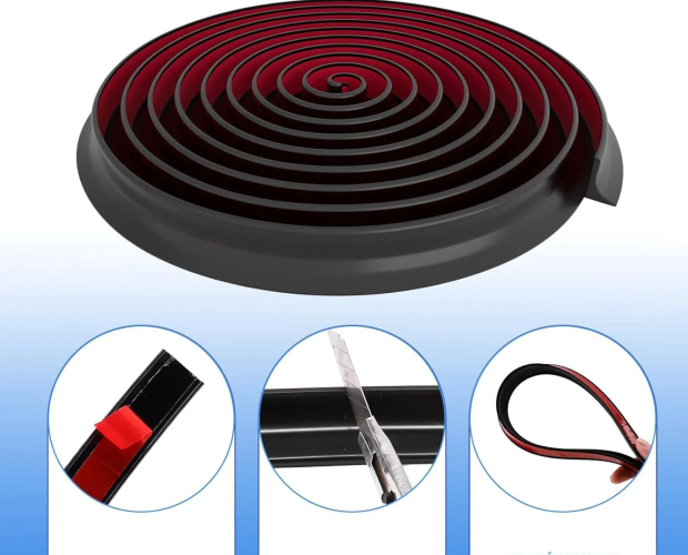 Garnitura siliconica autoadeziva banda in calea apei 2.5 M neagra