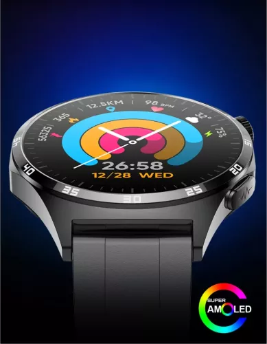 Smartwatch sport ZYTEQ® 1.43& Super AMOLED apel Bluetooth ECG ritm cardiac