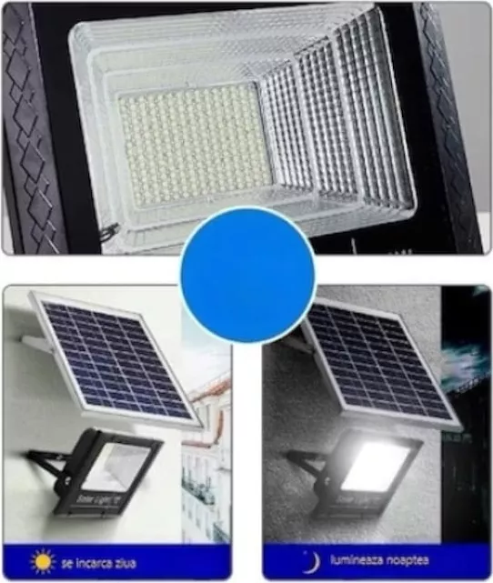 Proiector LED cu incarcare solara de exterior 1500w CasaShop® Telecomanda