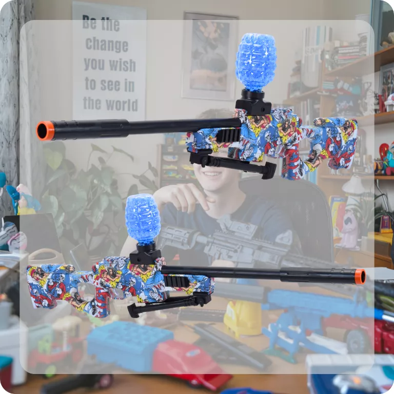 SET PUSCA AUTOMATA PISTOL AUTOMAT PENTRU BILE DE GEL CU APA ELECTRO