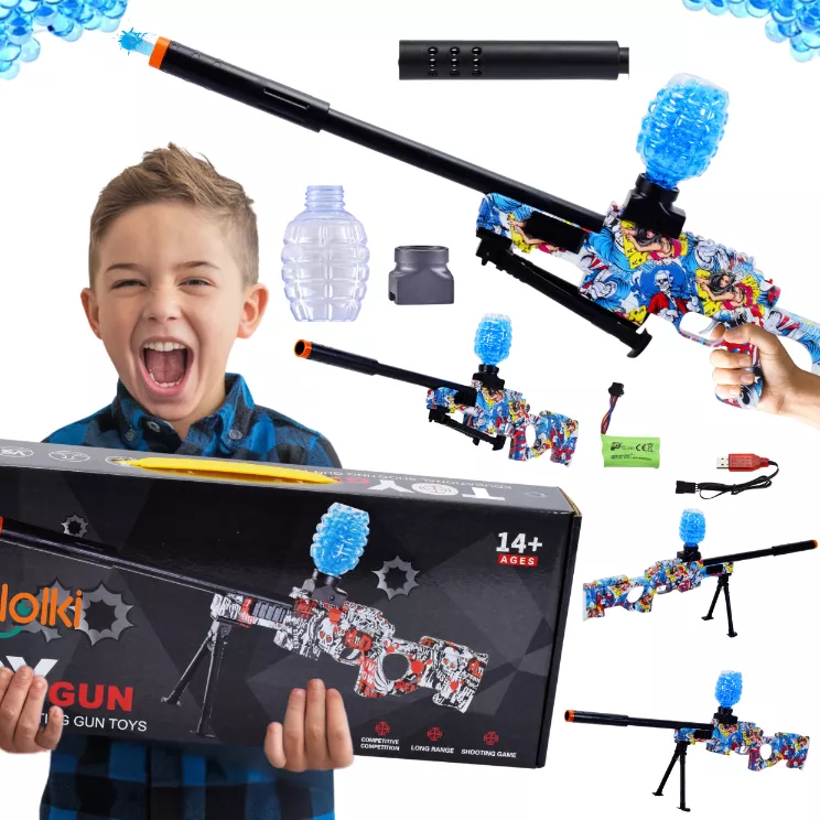 SET PUSCA AUTOMATA PISTOL AUTOMAT PENTRU BILE DE GEL CU APA ELECTRO