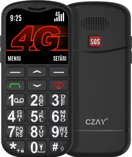 Telefon Mobil Seniori CZAY® cu Taste Mari si Buton SOS pentru Siguranta