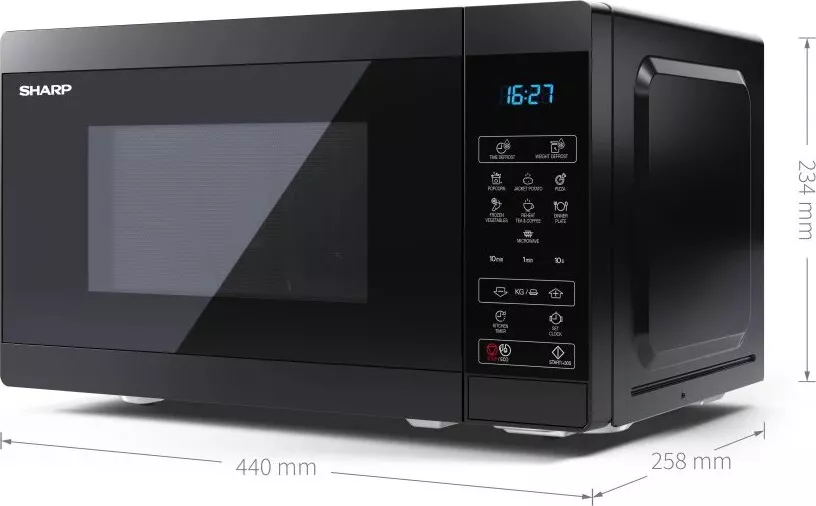 Cuptor cu microunde Sharp YC-MS02EB 20 l 800 W Digital EasyClean ECO ...
