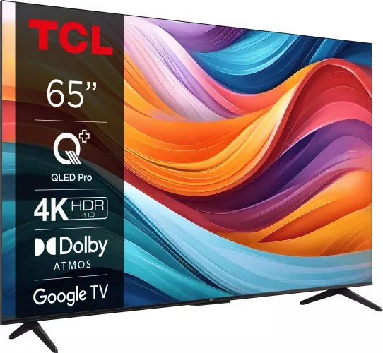 Televizor TCL QLED 65T7B 164 cm Smart Google TV 4K Ultra HD Clasa F
