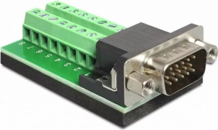 Adaptor Delock 65424 VGA 15 pini T - Bloc terminal 16 pini 65424 - cel.ro