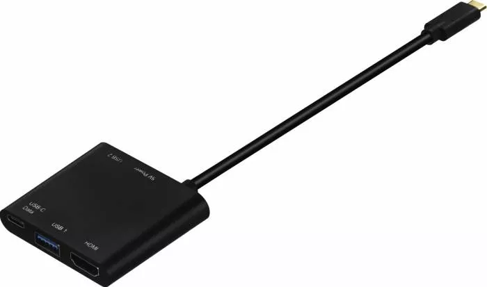 Adaptor Hama 4in1 USB-C Negru 4047443334688 - cel.ro