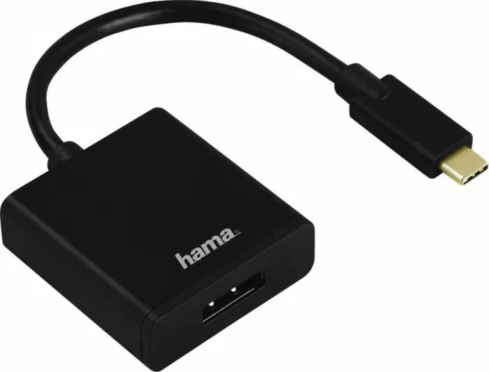 Adaptor Hama USB-C DisplayPort UltraHD Negru 4047443317483