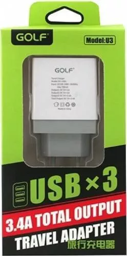 Adaptor Priza Golf U3 3USB/3A Alb ipadawall3 - cel.ro